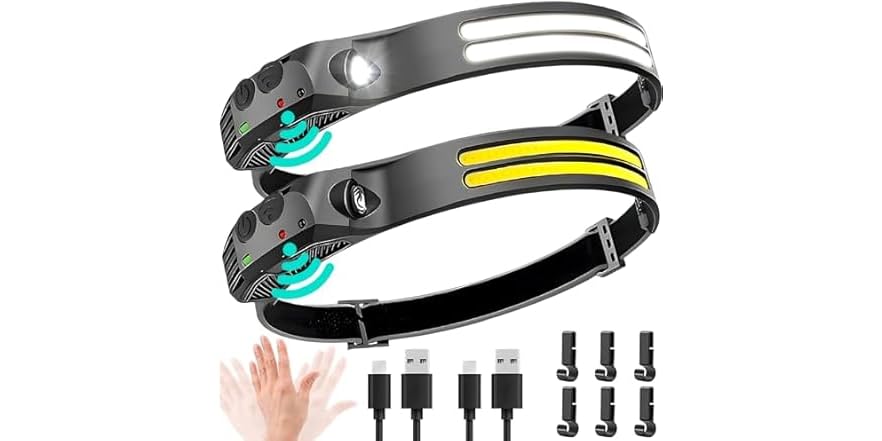 2-Pack Rechargeable LED Headlamps