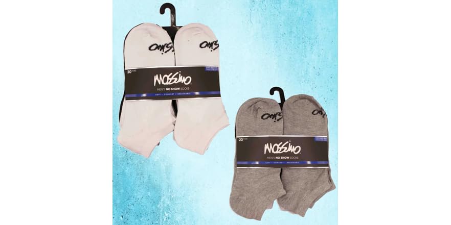20-Pairs Mossimo No Show Socks