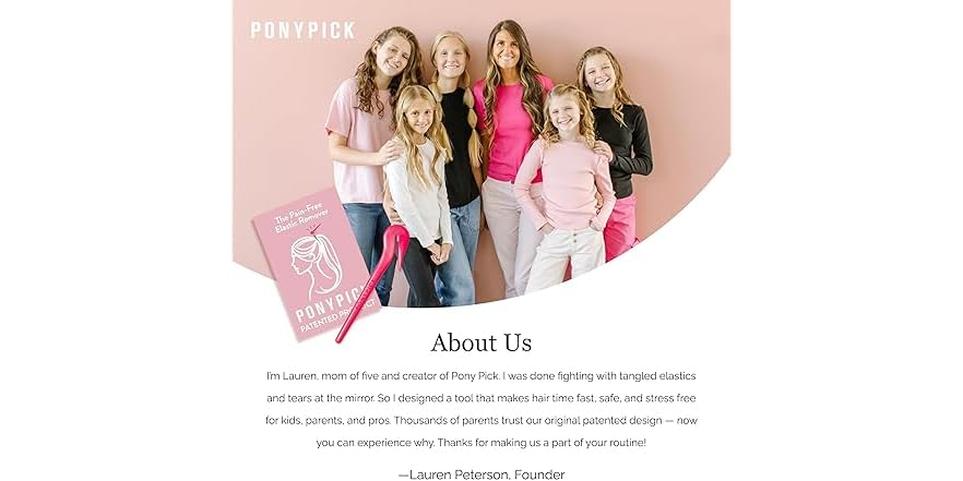 THE PONY PICK Hair Elastic Rubber Bands
