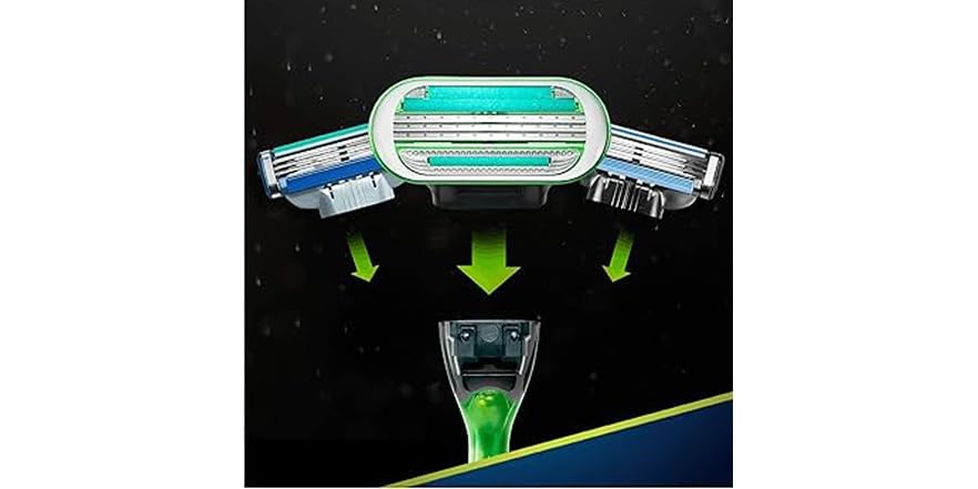 Gillette Razor Handle and Refill Blades