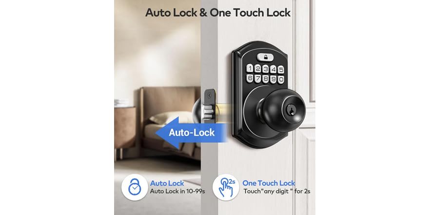 Kaadas KS03 Knob Lock with Keypad and Key