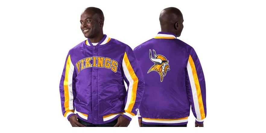 NFL Men's Throwback Snap Front Jacket