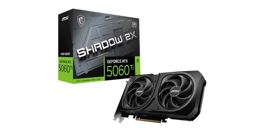 MSI GeForce RTX 5060 Ti 16G SHADOW 2X OC PLUS (Open Box)