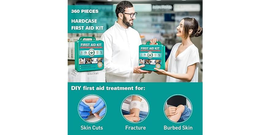 General Medi 360 Pieces Hardcase First Aid Kit