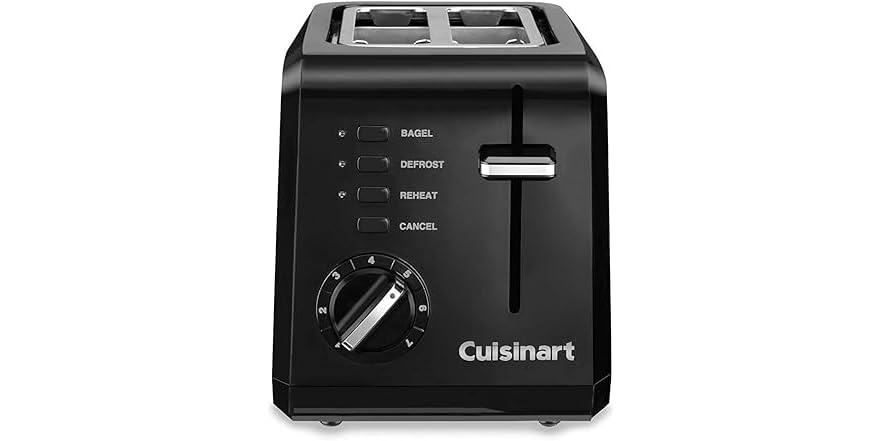 Cuisinart Compact 2-Slice Toaster - CPT-122 - Black (Renewed) (Open Box)