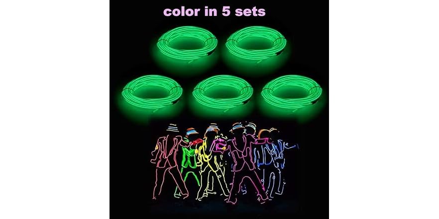 5 Pack Neon Light Wire