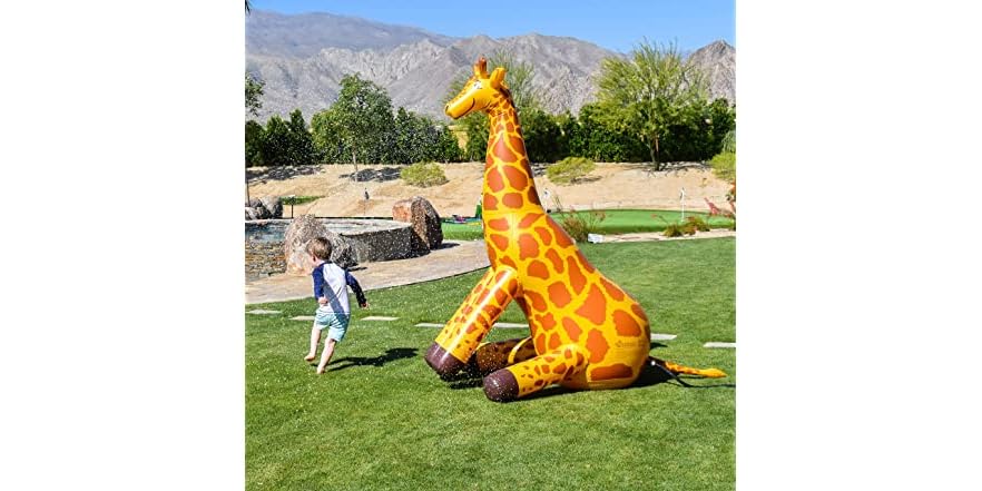 Giant Inflatable Giraffe Party Sprinkler