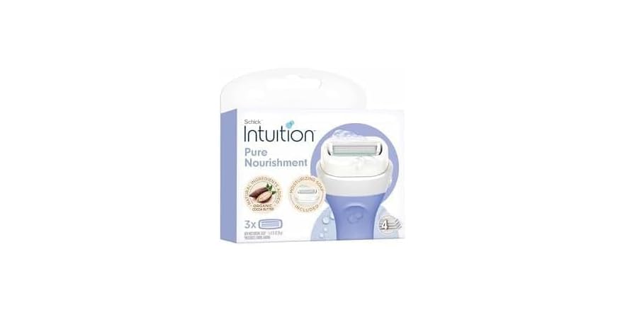 Schick Intuition Pure Nourishment Women's Razor Refills, Pack of 3