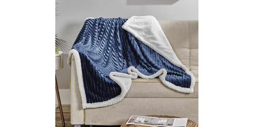 Ultra Soft Plush Corduroy Sherpa Blanket