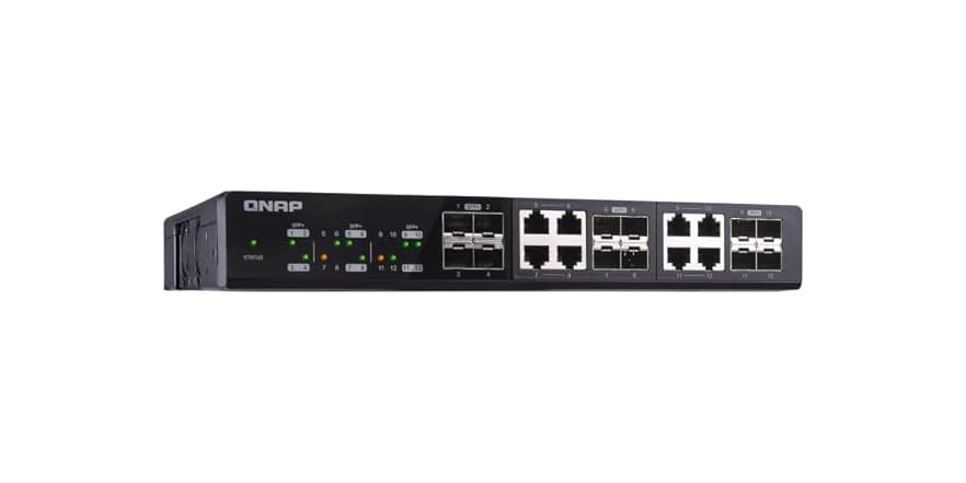 QNAP QSW-1208-8C-US 12-Port Unmanaged 10GbE Switch Twelve SFP+ with ...