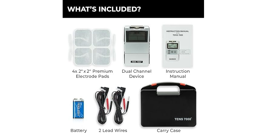 TENS 7000 Digital TENS Unit with Accessories