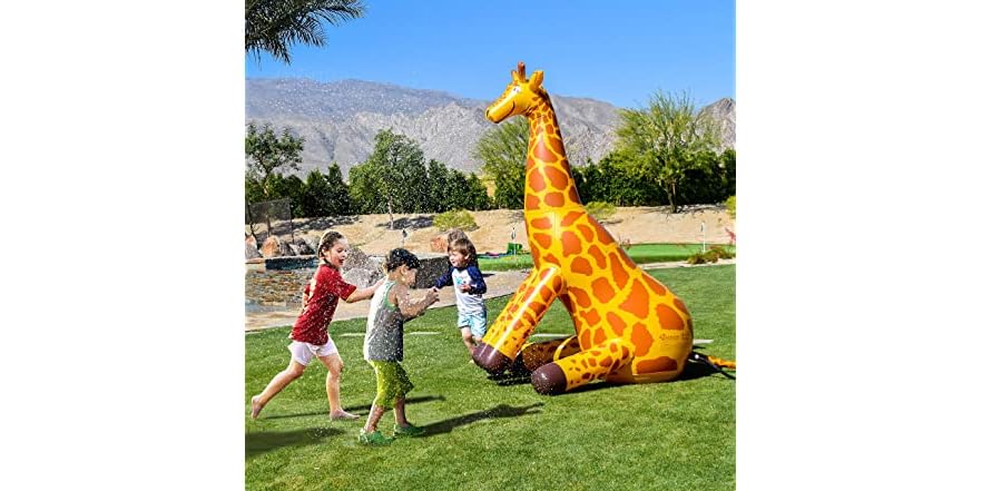 Giant Inflatable Giraffe Party Sprinkler