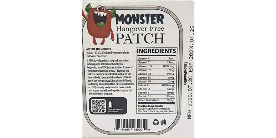 Monster Patch Hangover Patches