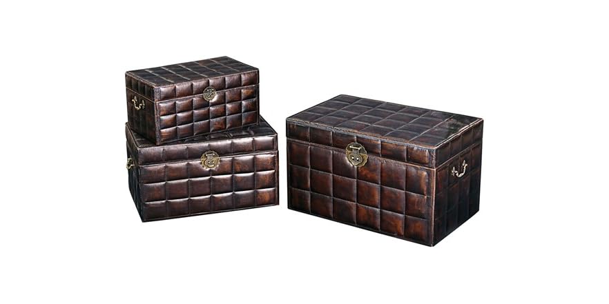 Leather Upholstered Box Set