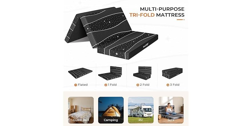 Sweetnight Portable Tri Folding Mattress