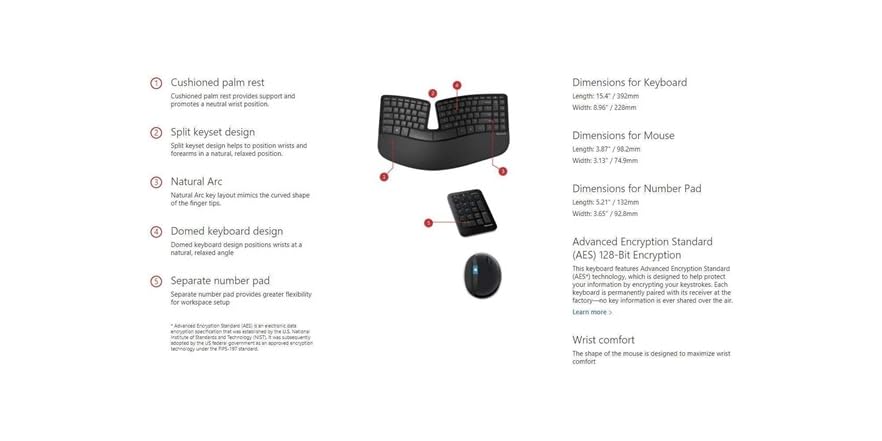 Microsoft Ergonomic Wireless Desktop Keyboard and Wireless Mouse