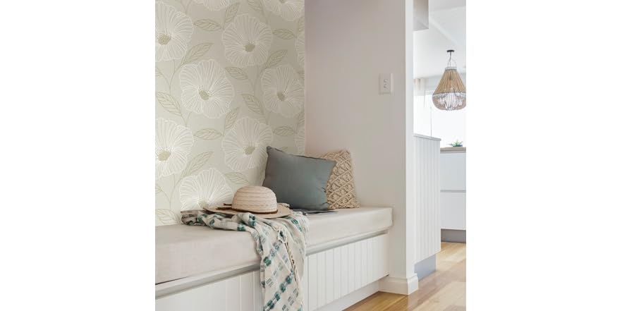 Dove Floweret Peel & Stick Wallpaper