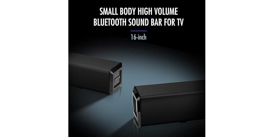 Wohome Small Sound Bars for TV, 50W 16-Inch Ultra Slim Mini (Open Box)