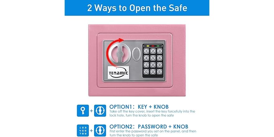 TENAMIC Safe Box 0.23 Cubic Feet