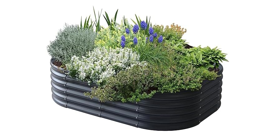 VegTub Modular Metal Raised Bed Kit - Charcoal
