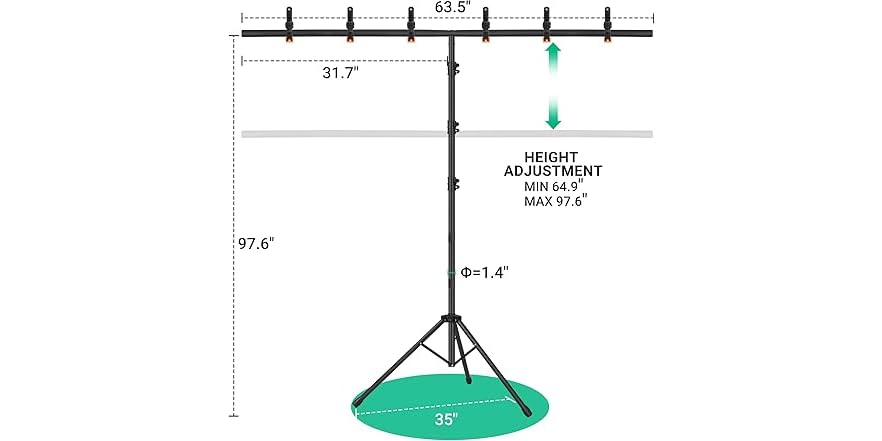 Coliflor Green Screen Backdrop with Stand