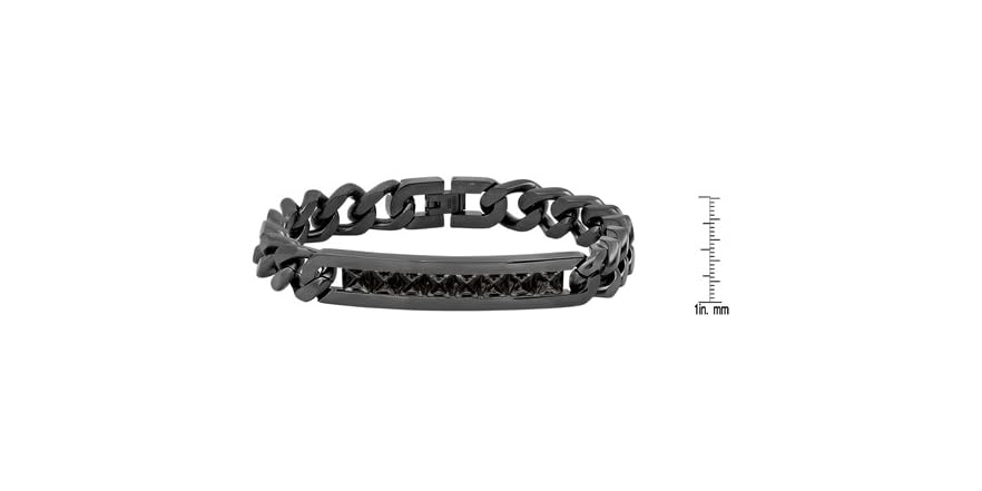 STEELTIME Men's Black IP Bracelet