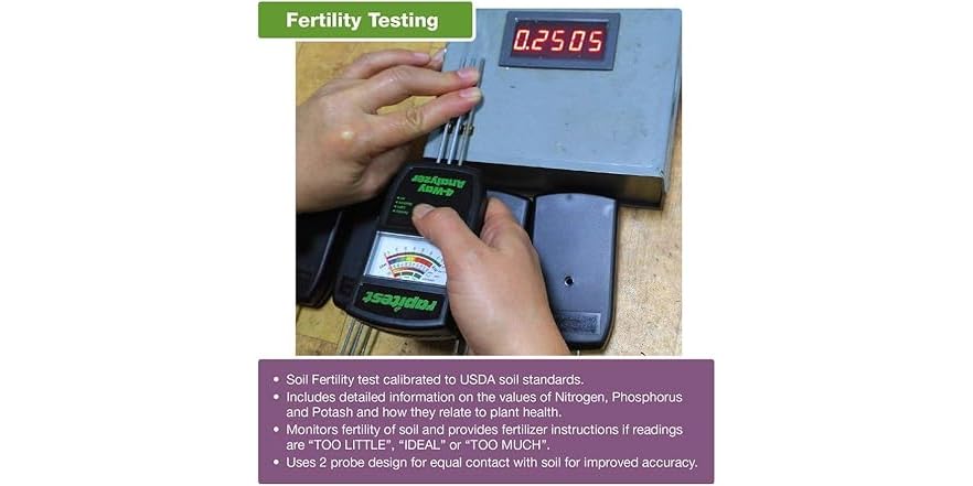 Luster Leaf 1880 Rapitest Tester Electronic, 4-Way Soil Analyzer