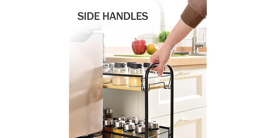 4-Tier Metal Rolling Utility Cart