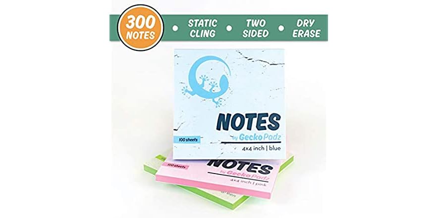 GeckoPadz Sticky Notes 4x4 inch