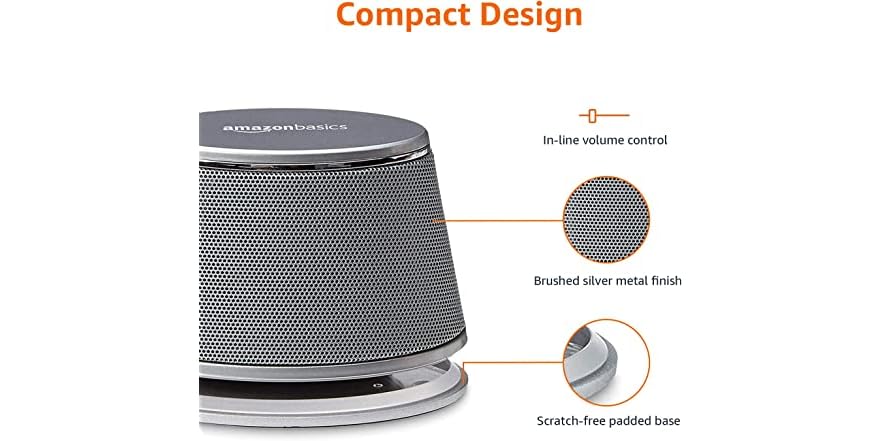Amazon Basics USB Plug-n-Play Computer Speakers