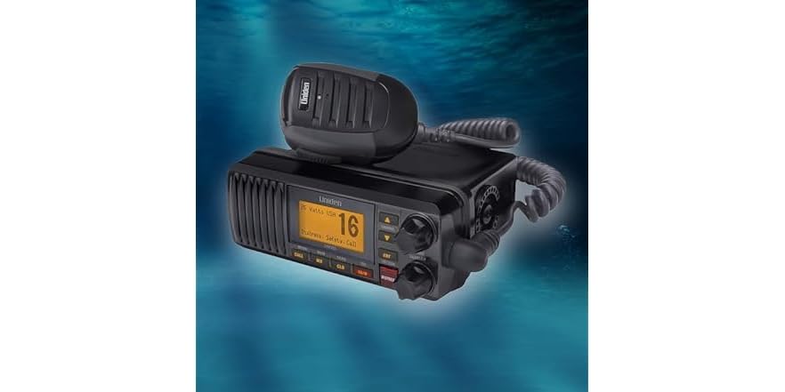 (NEW) Uniden UM385BK 25 Watt Fixed Mount Marine VHF Radio