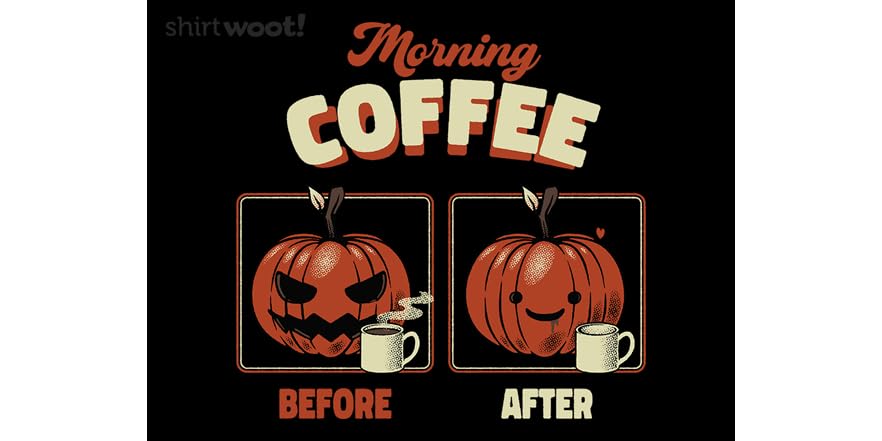 Morning Coffee Before and After