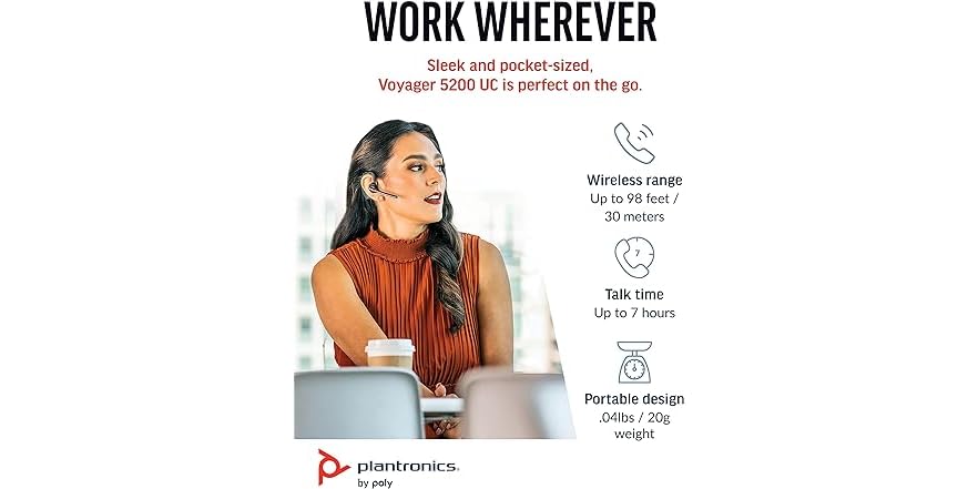 Plantronics PLANTRONICS VOYAGER 5200UC #5 Poly Voyager (Open Box)