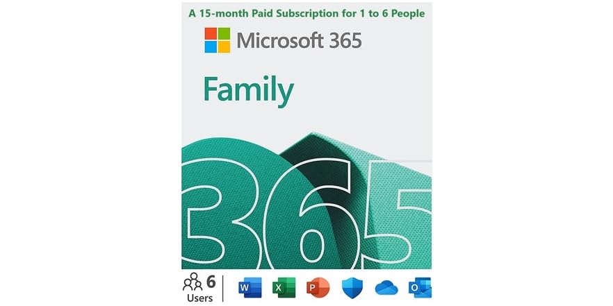 Microsoft 365 Family | 15-Month Subscription