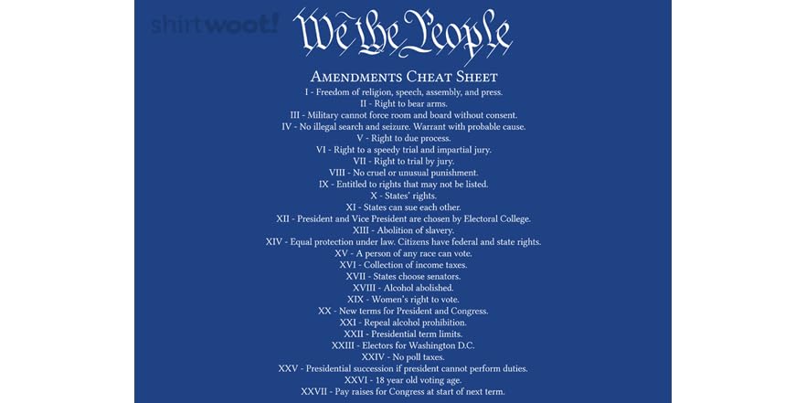 Constitution Cheat Sheet