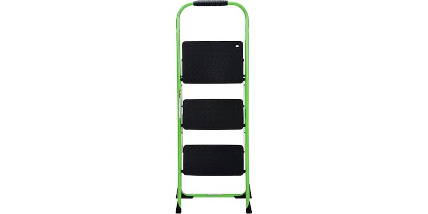 COSCO 11408GNF1E, Green Three Big Folding Step Stool