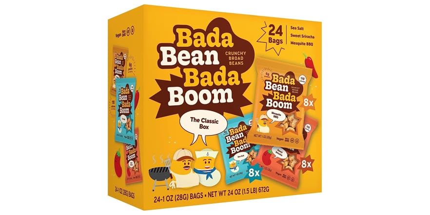 Bada Bean Bada Boom Crunchy Bean Snacks, 24ct