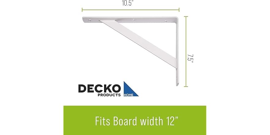 Decko Shelf Bracket White 10-Pack