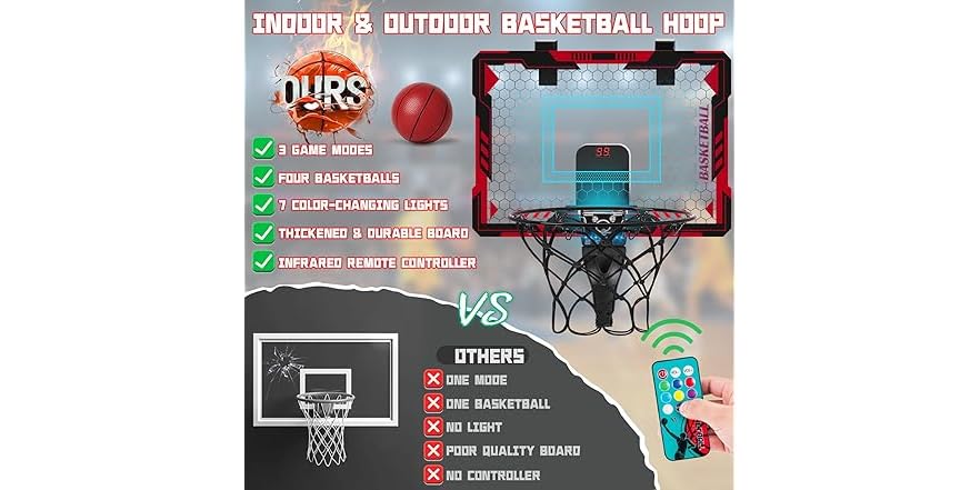 Remote Control Mini Basketball Hoop