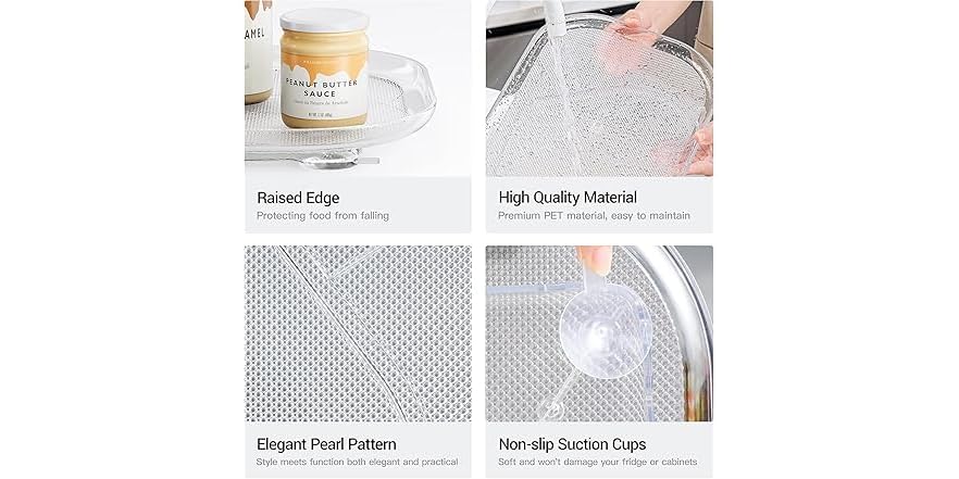 2 Pack Rectangular Lazy Susan Organizer