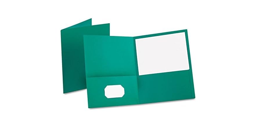 Oxford Twin-Pocket Folders, Teal, 25pk