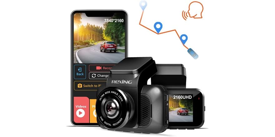 Rexing V5 4K Modular Dash Cam Black (Open Box)