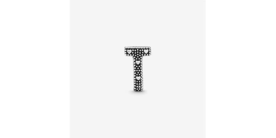 PANDORA 797474 Letter T Charm, 797474