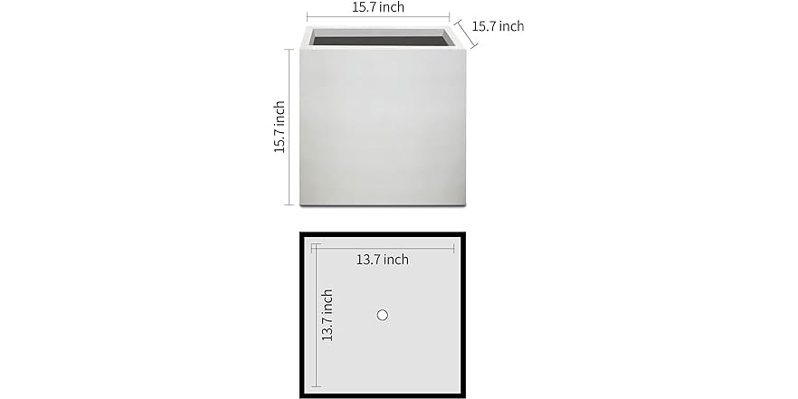 Kante Lightweight Modern Square Planter