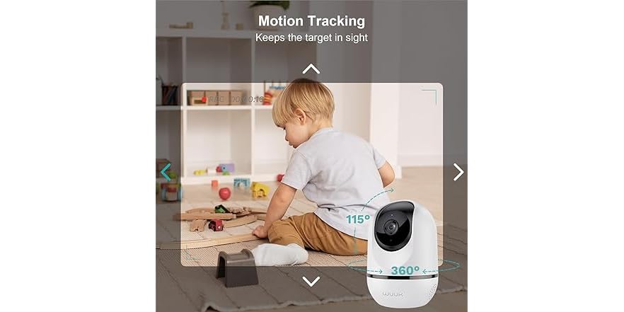 WUUK 4MP Indoor Pan Tilt Security Camera