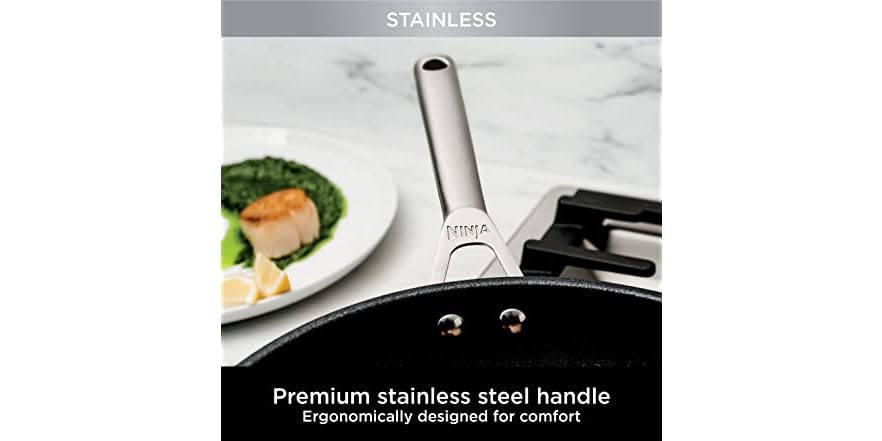 Ninja Foodi NeverStick Stainless 12" Fry Pan