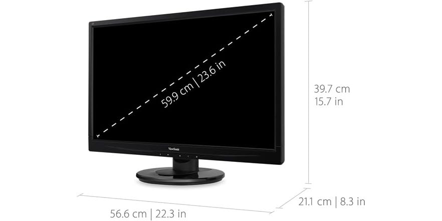 ViewSonic LED 24 Inch Monitor (VA2446MH) (Open Box)