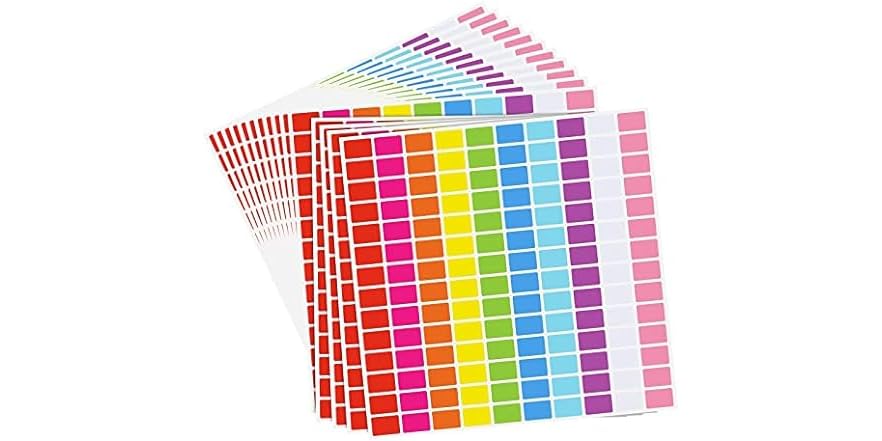 2800 Pieces 10 Color Color Coding Labels