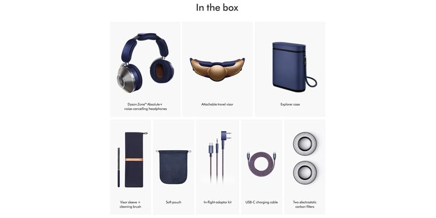 (NEW) Dyson Zone Absolute+ Active Noise Cancelling Headphones (Open Box)