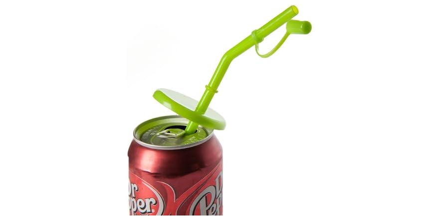 SnapStraw Snaps onto 12oz Soda Can - 4pk